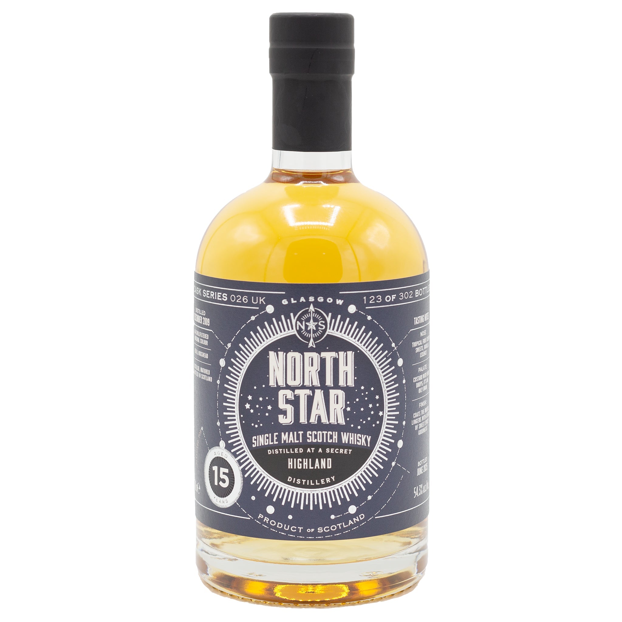 North Star Spirits Secret Highland Distillery 15 Year Old Highland Sin ...